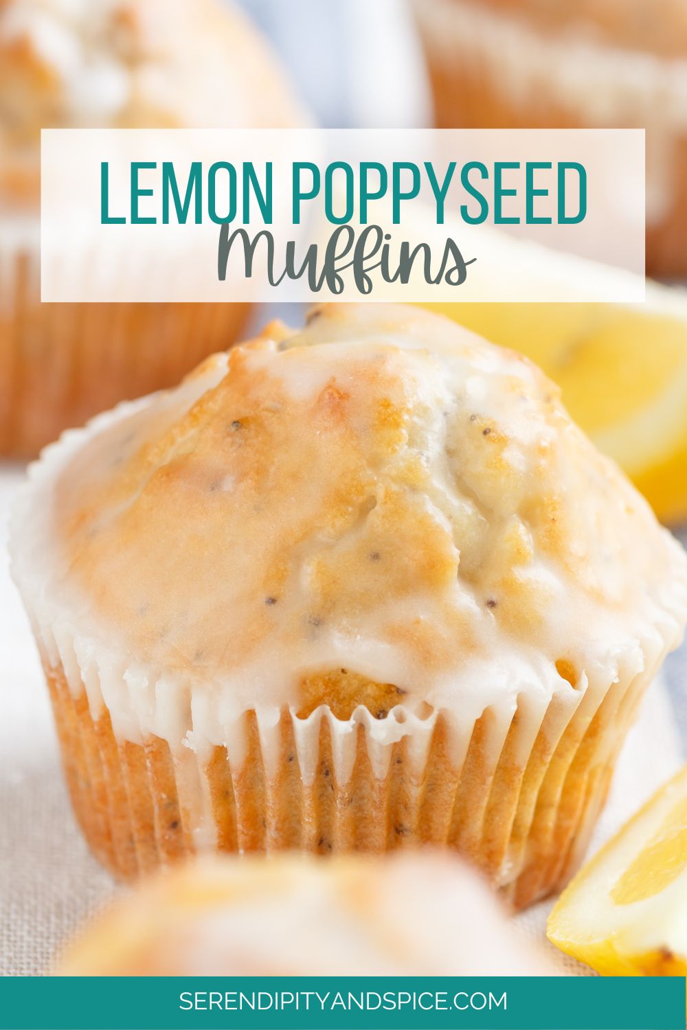 Lemon Poppy Seed Muffins With Sweet Icing - Serendipity And Spice