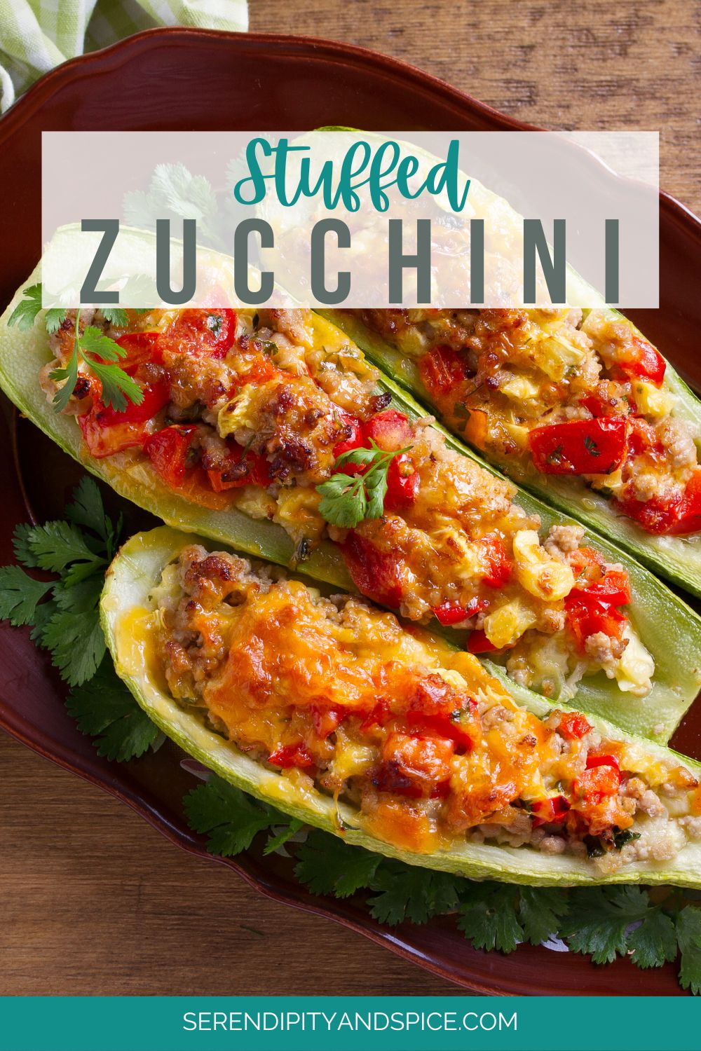 Stuffed Zucchini Boats With Ground Beef Recipe - Serendipity And Spice