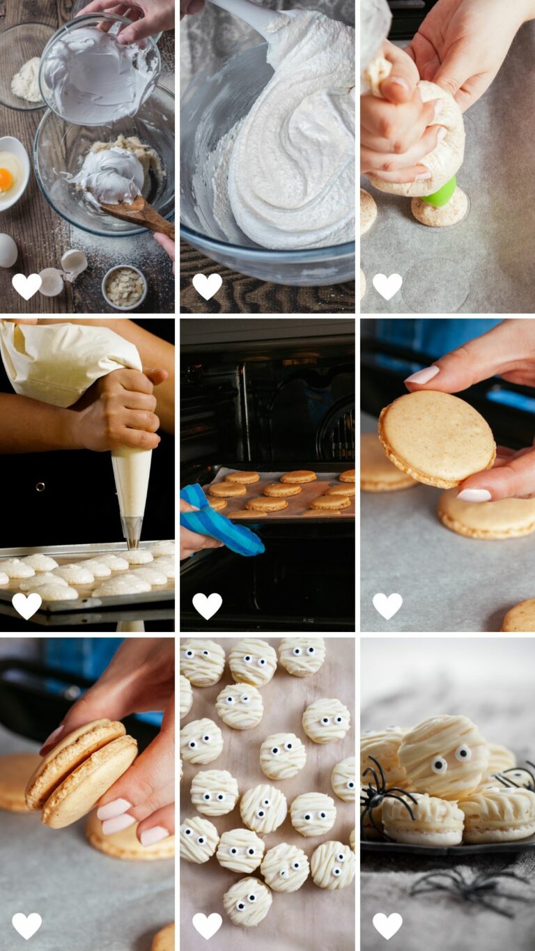 Spooky Mummy Birthday Cake Macarons